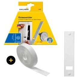 Einlass-Gurtwickler Schellenberg "Unterputz, inkl. Abdeckplatte wei&szlig; und Rollladengurt in grau oder wei&szlig;", wei&szlig;, 1 Stk., Gurtwickler, 21,5 cm Lochabstand f&uuml;r das Rollladensystem Maxi