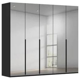 Kleiderschrank "Schrank Garderobe Ankleide Schlafzimmer Flur SERINA Eyecatcher", schwarz (schwarz, grauspiegel), B:251cm H:223cm T:61cm, Holzwerkstoff, LeGer Home by Lena Gercke, Schr&auml;nke, Kleiderschrank, in 6 Breiten, 3 Ausf&uuml;hrungen und mit Front Glas oder Dekor MADE IN GERMANY