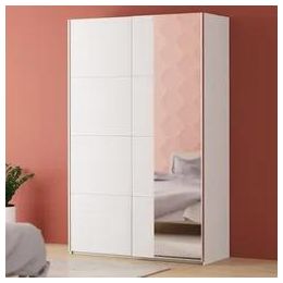 Schwebet&uuml;renschrank FORTE "Fittio. Made in Europe, 2 Schiebet&uuml;ren, modernes Design", wei&szlig;, B:150,1cm H:235cm T:61,2cm, Schr&auml;nke, Schwebet&uuml;renschrank, H&ouml;he 2,35 mtr, stehende Montage, Spiegel