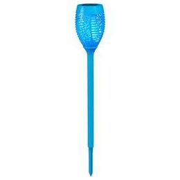 LED Gartenfackel Bonetti, blau (t&uuml;rkis), H:72cm, Leuchten, LED Solar Gartenfackel mit realer Flamme