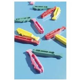 W&auml;scheklammern Ruco "Krokodil"- long life", bunt, B:2cm H:1cm L:7cm, Kunststoff, Halteklammern, Kunststoff, 40-teilig