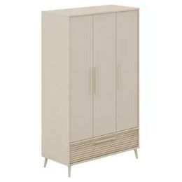 Kleiderschrank Paidi "EEFJE in Beige mit Schublade und T&uuml;ren, verschiedene Ausf&uuml;hrungen", beige (cashmere, beige, groovy, oak), B:124cm H:204cm T:57cm, Holzwerkstoff, Schr&auml;nke, Kleiderschrank, inkl. Kleiderstangen und Einlegeb&ouml;den, Kleiderschrank aus Holz