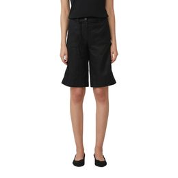 s.Oliver Damen Bermudas, schwarz, Gr. 42, unifarben, Web, Obermaterial: 100% Leinen. Futter: 100% Baumwolle, Hosen, Sommerhose aus Leinen