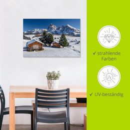 Wandbild Artland, B:120cm H:80cm, wei&szlig;, Alu Dibond, Wohnzimmer, Bilder, "Herbst auf der Seiser Alm S&uuml;dtirol", als Alubild, Leinwandbild, Poster,