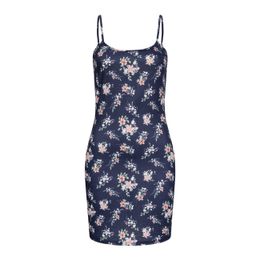 CLOUD 5IVE Damen Shirtkleid "CLOUD 5IVE Kurzes Viskose Tr&auml;gerkleid mit Blumen Print"navy, Gr. XXL, 95% Viskose, 5% Elasthan, Kleider