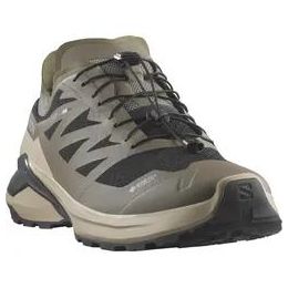 Laufschuh Salomon "XA META GORE-TEX MIF", Damen, Gr. 44, schwarz (schwarz, oxford tan, falcon), Synthetik, Textil, Schuhe Laufschuh, Made in France, wasserdicht
