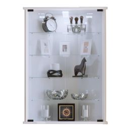 Wandregal Vcm, B:67cm T:23cmwei&szlig;, Wohnzimmer, Regale, "H&auml;ngevitrine Wandvitrine Eckvitrine Vecko"