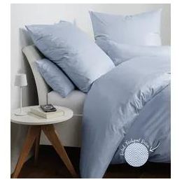 Bettw&auml;sche Janine "Interlock-Jersey59000 3", blau (perlblau), B/L: 155cm x 200cm, 1 Stk., 1 Stk., Interlock-Jersey, B/L: 80cm x 80cm, Interlock-Jersey, Obermaterial: 100% Baumwolle, Bettw&auml;sche, Bettw&auml;sche, mit Reissverschluss