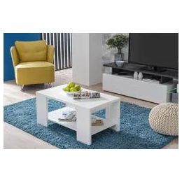 Couchtisch Home Affaire "Union", wei&szlig;, B:90,5cm H:41,5cm T:50,5cm, Tische, Couchtisch, mit Ablageboden