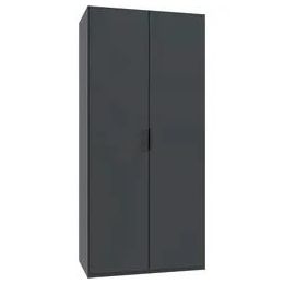 Kleiderschrank wimex "Oxford by fresh to go, in 3 Breiten, Made in Germany", grau (grafit), B:100cm H:216cm T:58cm, Holzwerkstoff, Schr&auml;nke, Kleiderschrank, mit hochwertigen Faltt&uuml;ren f&uuml;r den perfekten &Uuml;berblick