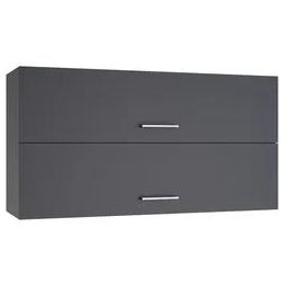 Klapph&auml;ngeschrank KOCHSTATION "KS-Milan", grau (anthrazit), B:110cm H:57cm T:34cm, Holzwerkstoff, Schr&auml;nke, Klapph&auml;ngeschrank 110 cm, matte oder hochgl&auml;nzende Fronten
