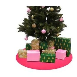 Baumteppich "Weihnachtsbaum & Adventskranz Unterlage "REVExpo", Made in Belgium", pink, H:5mm &Oslash;:100cm, Polypropylen (PP), PRIMAFLOR-IDEEN IN TEXTIL, Teppiche, in 3 Gr&ouml;&szlig;en, Uni-Farben, Filzunterlage, rutschsicher, Weihnachten