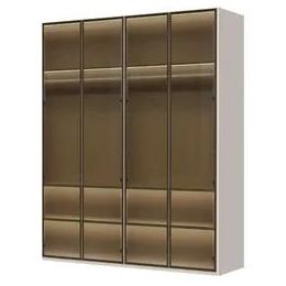 Dreht&uuml;renschrank OTTO HOME "Opera Parsol-Glast&uuml;ren, LED-Glasbodenbeleuchtung, mit und ohne Kranz", cashmere, B:182cm H:224cm T:56cm, FSC-zertifizierter Holzwerkstoff, Glas, Schr&auml;nke, Dreht&uuml;renschrank, Glast&uuml;ren, UV-Lack, LED-Innenbeleuchtung, Soft-Close-Funktion