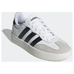 Sneaker Adidas SPORTSWEAR "BARREDA", Herren, Gr. 38,5, schwarz-wei&szlig; (cloud wei&szlig;, core schwarz, grau one), Leder, Synthetik, Schuhe Sneaker, inspiriert vom Design des Adidas handball spezial