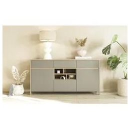 Sideboard Home Affaire "Stranda, moderner Schrank, Kommode im Scandi-Style, 165 cm breit", eukalyptus skandi, B:164cm H:85cm T:39cm, FSC-zertifizierter Holzwerkstoff, Sideboards, Sideboard, elegante Rahmenoptik, ausreichend Stauraum, vielseitig einsetzbar
