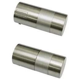 Sch&ouml;ner Wohnen Gardinenstangen-Endst&uuml;ck "Zylinder f&uuml;r &Oslash; 20 mm", silber (edelstahl, optik, silber, matt), 2 Stk., SCH&Ouml;NER WOHNEN-KOLLEKTION, Gardinenstangenendst&uuml;cke, Gardinenstangen-Endst&uuml;ck, Serie Einzelprogramm Leon &Oslash; 20 mm