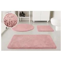 Badematte OTTO HOME "Neele", rosa, H:20mm, Polyester, Badematten, Badematte, Badteppich, getuftet, modern, Uni, antirutsch, flauschig, Hochflor