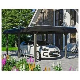 Skan Holz Einzelcarport SKANHOLZ "Wendland", grau (dunkelgrau), B/H/T: 206cm x, Carports