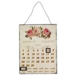 Metallbild AMBIENTE HAUS "Metallbild Kalender - Rosen 25x33cm", bunt (farbe bild(er): bunt), B:33cm H:25cm T:0,1cm, Eisen, Bilder