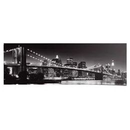 Poster Reinders "New York Brooklyn Bridge", schwarz (farbe bild(er): schwarz), B:158cm H:53cm, Papier, Bilder, Poster