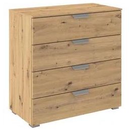 Schubkastenkommode Rauch "Sideboard Schubladenkommode ORIAS mit Dekor- oder Hochglanzfront", eiche artisan, B:80cm H:81cm T:42cm, Holzwerkstoff, Sideboards, vier gro&szlig;e und ger&auml;umige Schubladen mit viel Stauraum MADE IN GERMANY