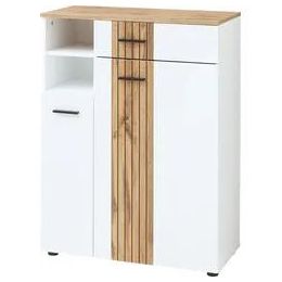 Schuhschrank Innostyle "Schuhschrank Sparks, 80x106x38cm (B/H/T)", wei&szlig;, B:80cm H:106cm T:38cm, Holzwerkstoff, MDF, Schr&auml;nke, Schuhschrank, 2 t&uuml;rig, 1 Schubkaste, 1 offene F&auml;cher, Softclose