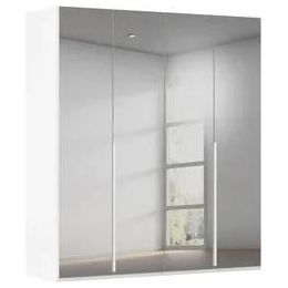 Kleiderschrank "Schrank Garderobe Ankleide Schlafzimmer Flur SERINA Eyecatcher", wei&szlig; (alpinwei&szlig;, grauspiegel), B:201cm H:223cm T:61cm, Holzwerkstoff, LeGer Home by Lena Gercke, Schr&auml;nke, Kleiderschrank, in 6 Breiten, 3 Ausf&uuml;hrungen und mit Front Glas oder Dekor MADE IN GERMANY
