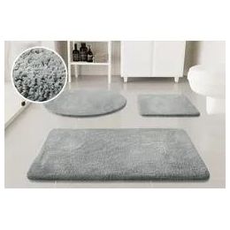 Badematte OTTO HOME "Neele", hellgrau, H:20mm, Polyester, Badematten, Badematte, Badteppich, getuftet, modern, Uni, antirutsch, flauschig, Hochflor