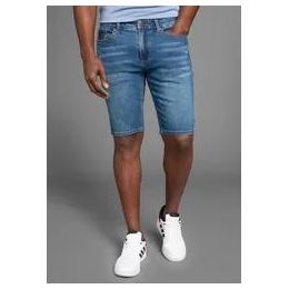 Jeansshorts Bruno Banani "Hutch-Shorts", Herren, Gr. 40, L&auml;nge 32, blau, Denim/Jeans, Obermaterial: 98% Baumwolle, 2% Elasthan, unifarben, normal kurz, Jeans Jeansshorts, gerade geschnittene kurze Beine, niedrige Leibh&ouml;he