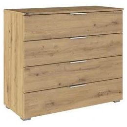 OTTO home "Sideboard Schubladenkommode AGORDO mit Dekor- oder Hochglanzfront" in zwei Griff-Farben, Breite 80 cm, vier gro&szlig;e und ger&auml;umige Schubladen mit viel Stauraum MADE IN GERMANY