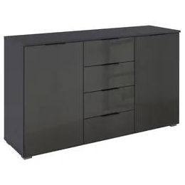 OTTO home "Sideboard Schubladenkommode AGORDO mit Dekor- oder Hochglanzfront" in zwei Griff-Farben, Breite 120 cm, vier gro&szlig;e Schubladen, mit insgesamt 4 Einlegeb&ouml;den MADE IN GERMANY
