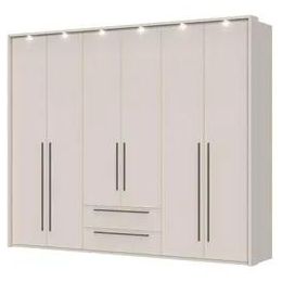 Dreht&uuml;renschrank OTTO HOME "Opera mit oder ohne Kranz inkl. LED-Bel.,B 227,272,317 oder 362 cm", cashmere, B:277cm H:226cm T:60cm, FSC-zertifizierter Holzwerkstoff, MDF, Schr&auml;nke, Dreht&uuml;renschrank, UV lackiert, Soft Close Funktion, H&ouml;henverstellbare F&uuml;&szlig;e