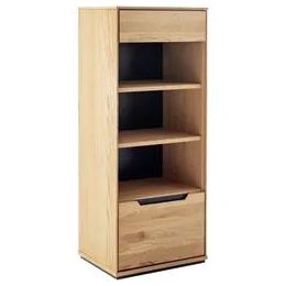 Regalelement MCA LIVING "Araya Regal", braun (eichenfarben), B:52,5cm H:129cm T:40,5cm, Holz teilmassiv, Regale, Standregal, FSC-Mix