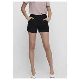 Jacqueline de Yong Shorts JDY "JDYGEGGO SHORTS JRS NOOS", Damen, Gr. L (40), N-Gr, schwarz (schwarz detail:schwarz button), Jersey, Obermaterial: 95% Polyester, 5% Elasthan, unifarben, regular fit kurz, Hosen Shorts