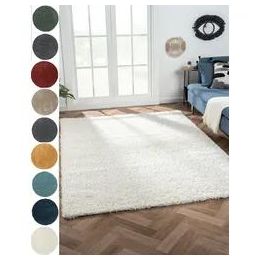 Hochflor-Teppich "My Shaggy", beige (creme), B:100cm H:37mm L:150cm, Polypropylen (PP), MyFlair M&Ouml;BEL & ACCESSOIRES, Teppiche, Shaggy, Uni-Farben, leicht gl&auml;nzend, Microfaser, extra flauschig