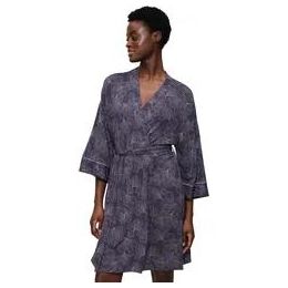 Morgenmantel Triumph "Aura Spotlight Robe 01", Damen, Gr. 36/38, grau (grau combination), Modal, Midil&auml;nge, Hausm&auml;ntel, weich, atmungsaktiv, knielang