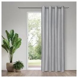 Vorhang GERSTER "Kiel" Gr. 1, silber (silberfarben), B:45cm H:245cm, Polyester, Gardinen, SB-&Ouml;senschal "Kiel"