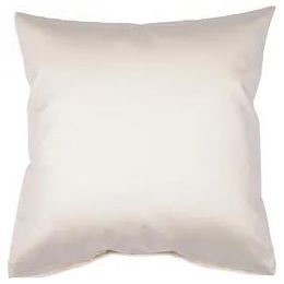 Kissenbezug Janine "Colors Mako Satin", beige, B:50cm L:50cm, Mako-Satin, Obermaterial: 100% Baumwolle, Kissenbez&uuml;ge, Kissenbezug, mit Rei&szlig;verschluss, uni Kissenh&uuml;lle, feinf&auml;dig, 100% Baumwolle