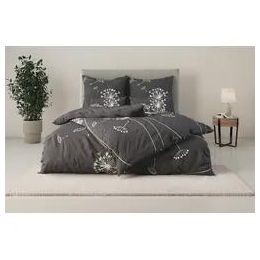 Bettw&auml;sche OTTO HOME "Soucy", grau (anthrazit), B/L: 155cm x 220cm, 1 Stk., 1 Stk., Renforc&eacute;, B/L: 80cm x 80cm, 2, Renforc&eacute;, Obermaterial: 100% Baumwolle, Bettw&auml;sche, Bettw&auml;sche, ab Gr. 135x200, 100% Baumwolle, Renforc&eacute; & PREMIUM Satin (TC300)