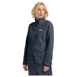 Fleecejacke Jack Wolfskin "Moonrise", Damen, Gr. L, blau (midnight sky), Obermaterial: 100% Polyester, normal, Jacken Fleecejacke, f&uuml;r Wandern und Trekking, aus recyceltem POLARTEC 200-Material