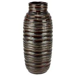 Dekovase I.GE.A. "Vase aus Keramik", braun, B:12cm H:29cm, Keramik, Vasen, Dekovase Blumenvase Modern f&uuml;r Tischdeko Tischvase Deko Trockenblume