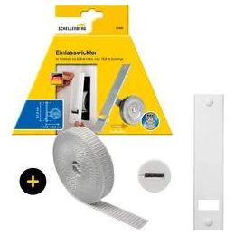 Einlass-Gurtwickler Schellenberg "inkl. Abdeckplatte, Gurtf&uuml;hrung, Rollladengurt grau oder wei&szlig;", grau, 1 Stk., Gurtwickler, Unterputz Gurtwickler 21,5 cm Lochabstand f&uuml;r das Rollladensystem Maxi