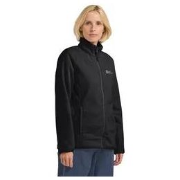 Fleecejacke Jack Wolfskin "Moonrise", Damen, Gr. M, schwarz, Obermaterial: 100% Polyester, normal, Jacken Fleecejacke, f&uuml;r Wandern und Trekking, aus recyceltem POLARTEC 200-Material