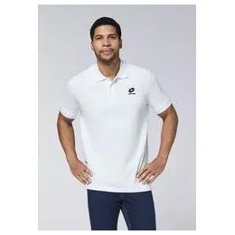 Poloshirt Lotto, Herren, Gr. 3XL (64/66), wei&szlig; (hellwei&szlig;), 100% Baumwolle, unifarben, normal, ohne Ausschnitt, Flachstrickb&uuml;ndchen, Shirts, - in hochwertiger Baumwoll-Piqu&eacute; Qualit&auml;t