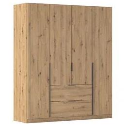 Dreht&uuml;renschrank OTTO HOME "Kleiderschrank Schrank Garderobe AGORDO mit Dekor- oder Hochglanzfront", braun (eiche artisan), B:181cm H:210cm T:54cm, Holzwerkstoff, Schr&auml;nke, Dreht&uuml;renschrank, mit Au&szlig;enschubk&auml;sten, in 7 Breiten und 2 H&ouml;hen MADE IN GERMANY