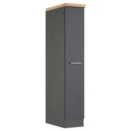 Apothekerschrank KOCHSTATION "KS-Milan", grau (anthrazit), B:30cm H:166cm T:60cm, Holzwerkstoff, Schr&auml;nke, Apothekerschrank, Apothekerschrank 30 cm, matte oder hochgl&auml;nzende Fronten