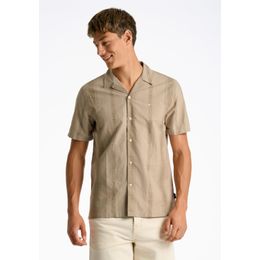 Junk De Luxe Herren Flanellhemd "Freizeithemd Loose Fit", beige, Gr. L, Obermaterial: 100% Baumwolle, Hemden