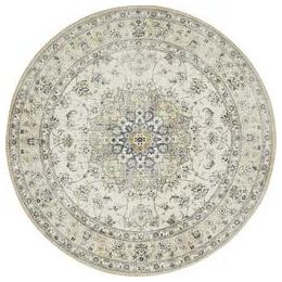 Teppich LUXOR living "Prima 3", beige (creme), H:7mm &Oslash;:150cm, Kunstfaser, Teppiche, Teppich, Kurzflor, Orient-Optik, Vintage Design