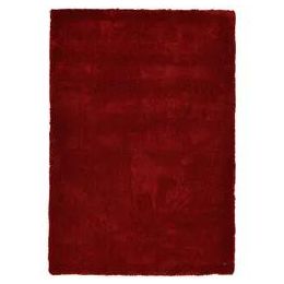Hochflor-Teppich Tom Tailor HOME "Shaggy Teppich Cozy", rot, B:50cm H:25mm L:80cm, Polyester, Teppiche, Uni Farben, auch in Pastell Farben, weich & kuschelig