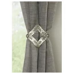 Dekoklammer Gardinia "Dekospange Raute" Gr. 1, silber (edelstahlfarben), B:10cm L:10cm, Metall, Gardinenbefestigungen, zur einfachen Befestigung und Dekoration